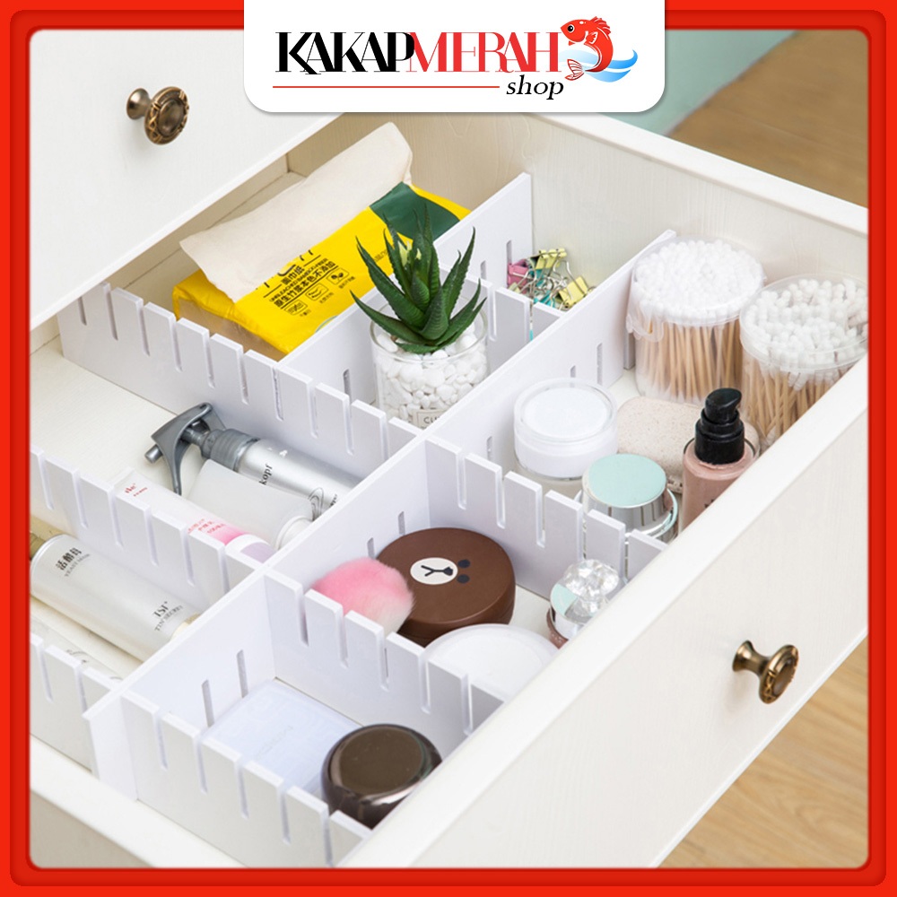 Jual Sekat Laci Organizer Isi 4 pcs Pembatas Penyekat Kotak Penyimpan ...