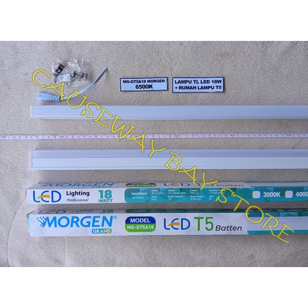 Jual LAMPU LED TUBE T5 BATTEN 18W PUTIH MORGEN | Shopee Indonesia