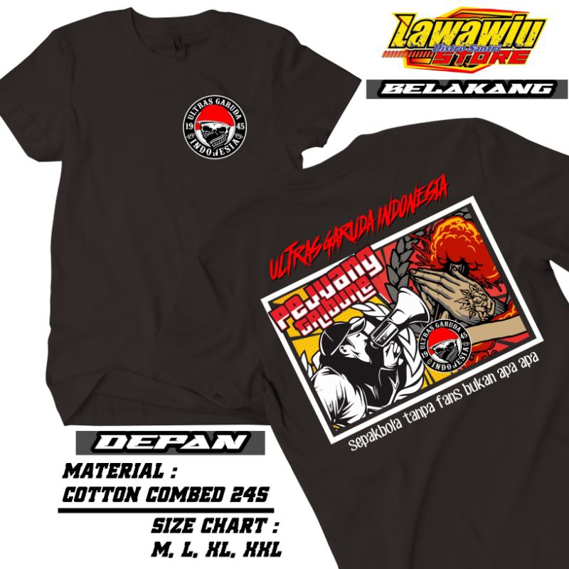 Jual Baju Kaos Ultras Garuda Fans Timnas Indonesia Cotton combed 24s ...