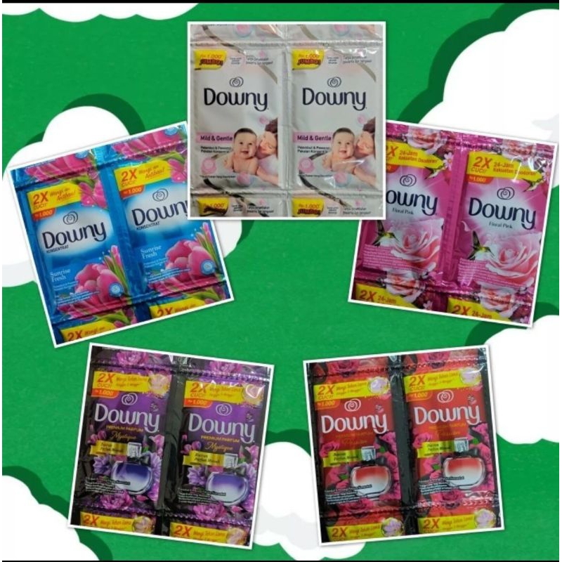 Jual 1 lbr downy pewangi dan pelembut pakaian isi 12 sachet | Shopee ...