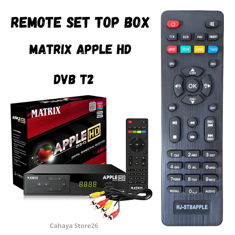 Jual Remote STB Matrix Apple HD DVB T2 Tanpa Setting Langsung Pakai ...
