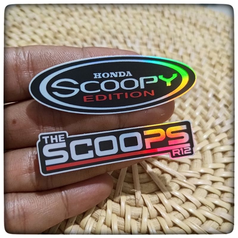 Jual stiker T146, sticker logo scoops, Scoopy helogram | Shopee Indonesia