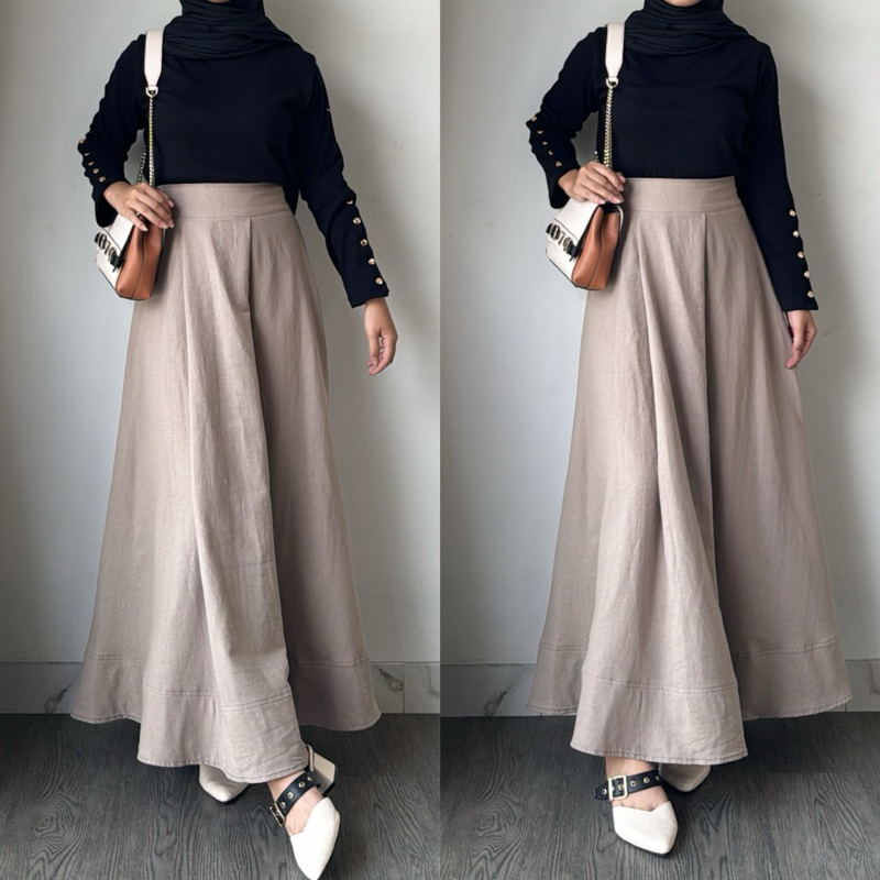 Jual MORHA - by Yellowfacy || (Kode 602) Wide Skirt Rok Panjang Wanita ...