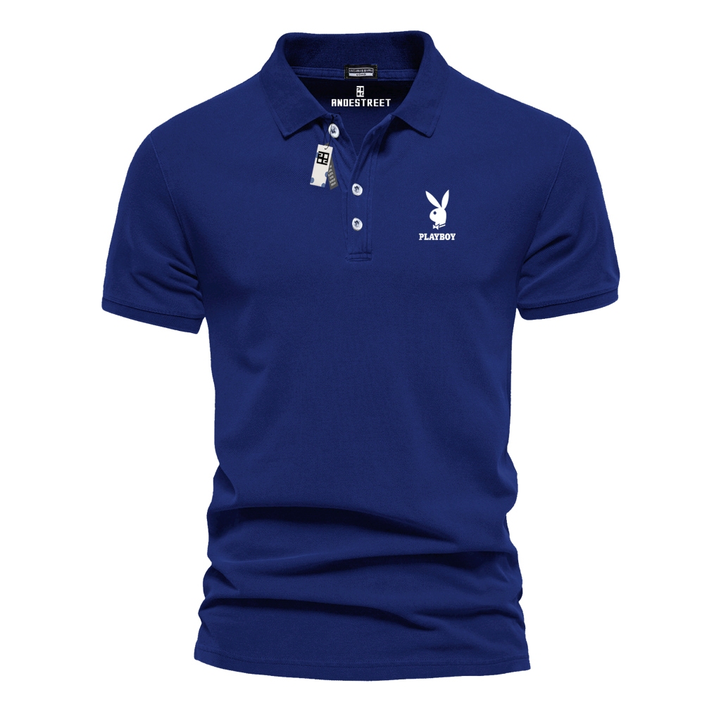 Jual COD T-shrit POLO kerah Playboy Font Putih Kaos Kerah Dewasa Shirt / Kaos Wangki Pria Polo ...