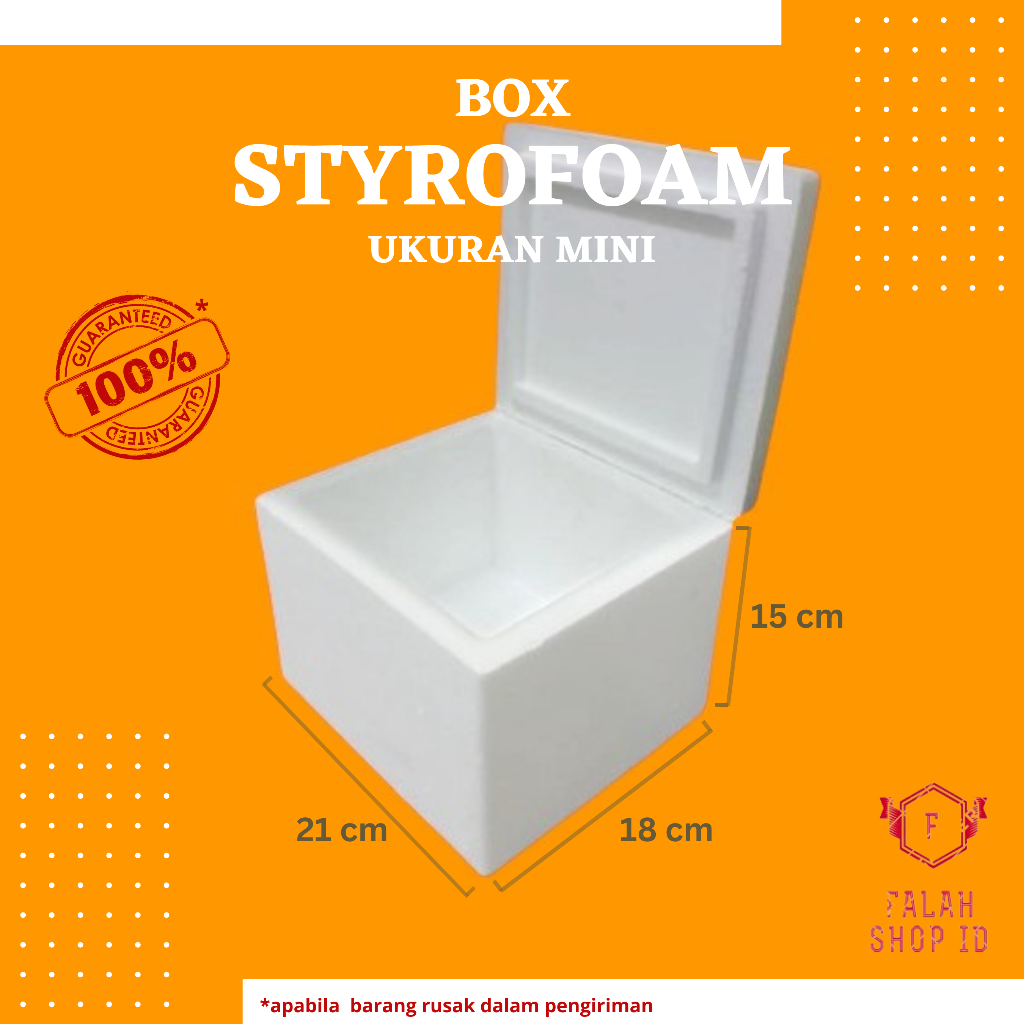 Jual STYROFOAM BOX MINI 20,5 X 18,2 X 15,3 CM / BOX XS2 / BOX XS 2 ...