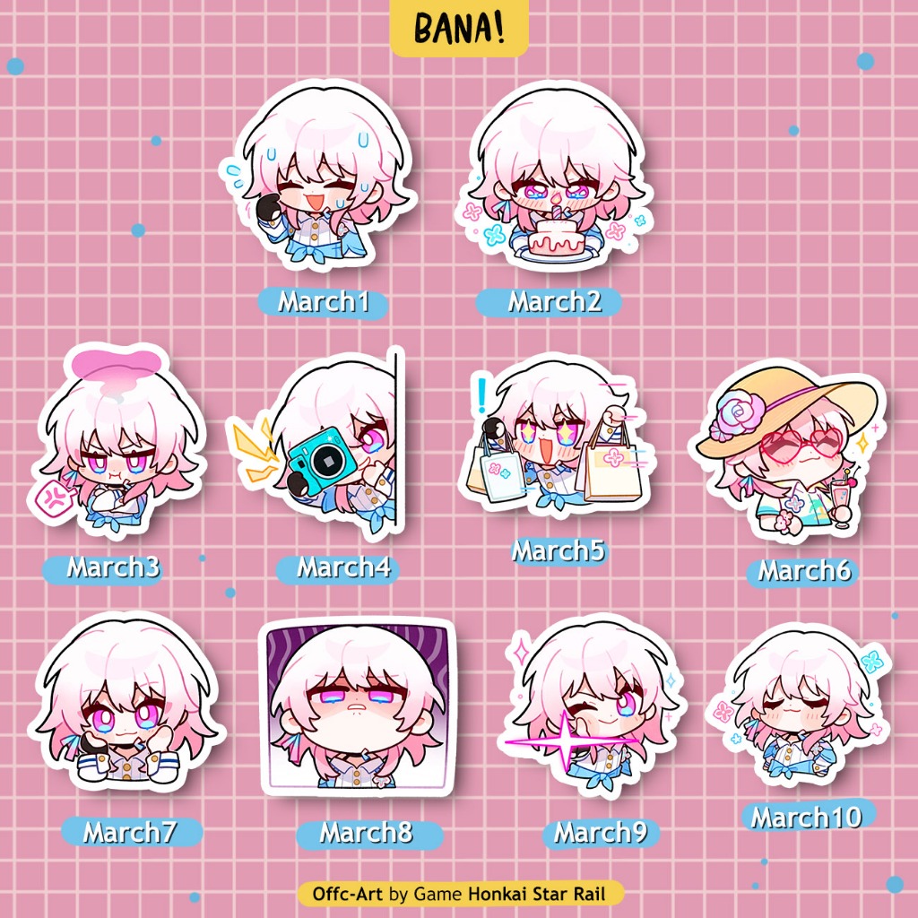 Jual Stiker Honkai Star Rail MARCH 7TH Stiker Anime Waterproof | BANA ...