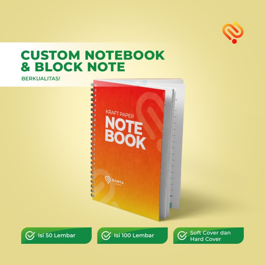 Jual Custom Block Note / Note Book Isi 50 Lembar dan 100 Lembar ...