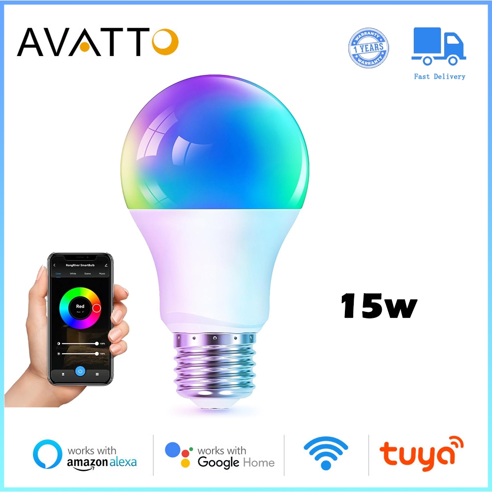 Jual EXCLUSIVE AVATTO Lampu Smart LED BLUETOOTH 15W Smart Bulb RGB + WW ...