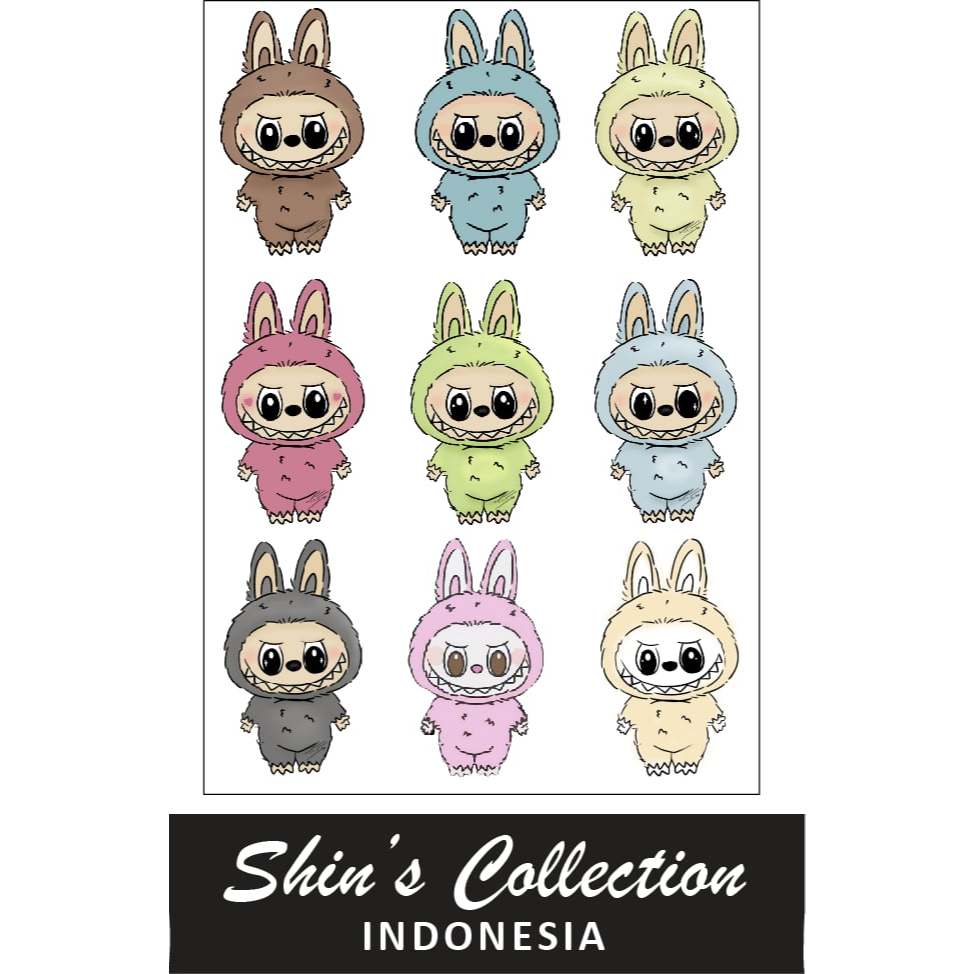 Jual Sticker stiker Labubu doll cartoon 1 pc | Shopee Indonesia