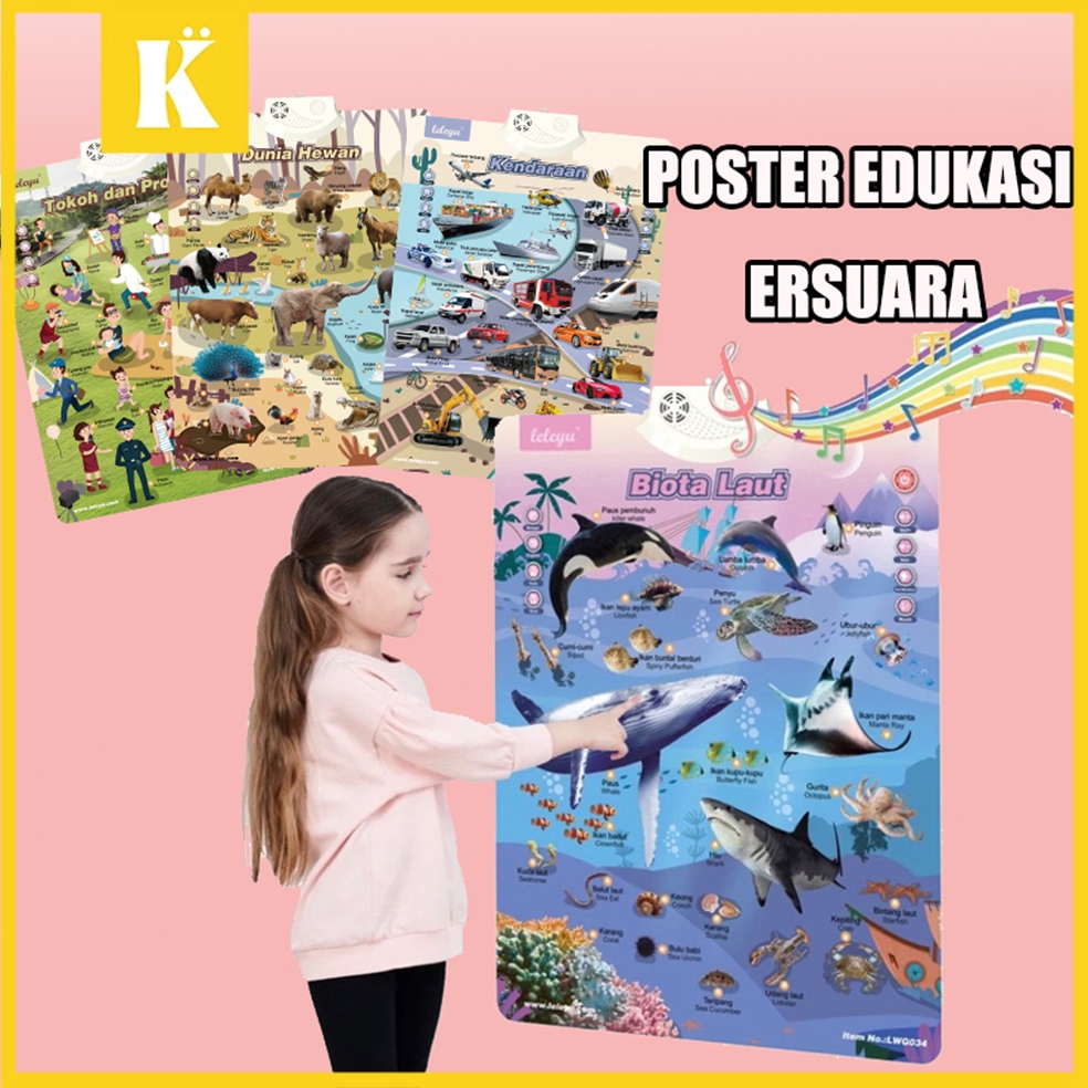 Jual Keeppley Bahasa Indonesia Poster anak-anak Stiker Dinding Poster ...