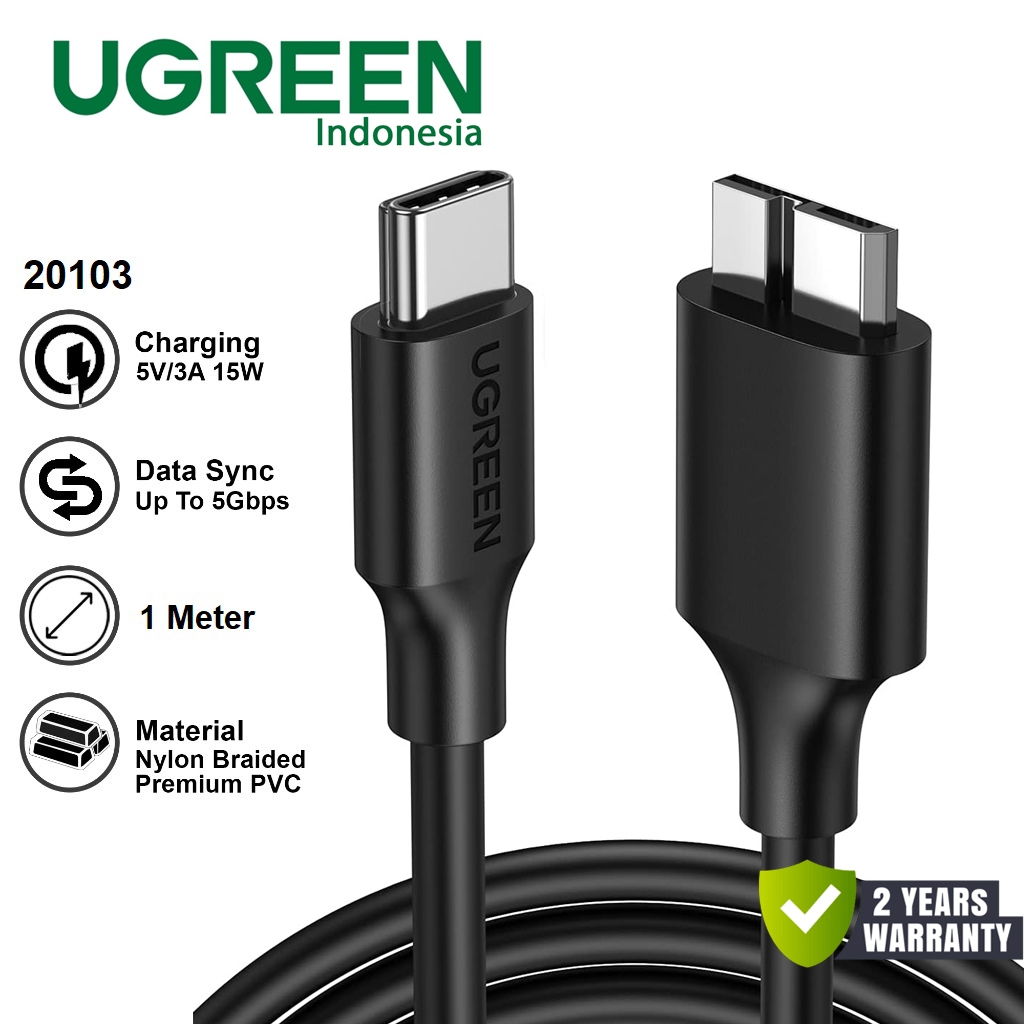 Jual Ugreen 20103 Kabel Data Type C To Micro B Usb 3 0 For Hdd Hard