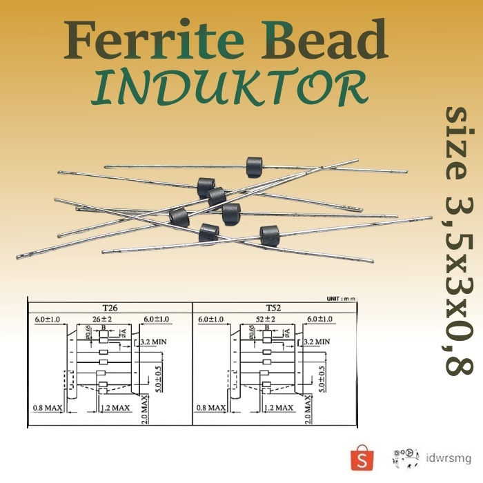 Jual EMI Bead Core RH 3.5*3*0.8-T52 ferrite bead ferrite ferit bit ...