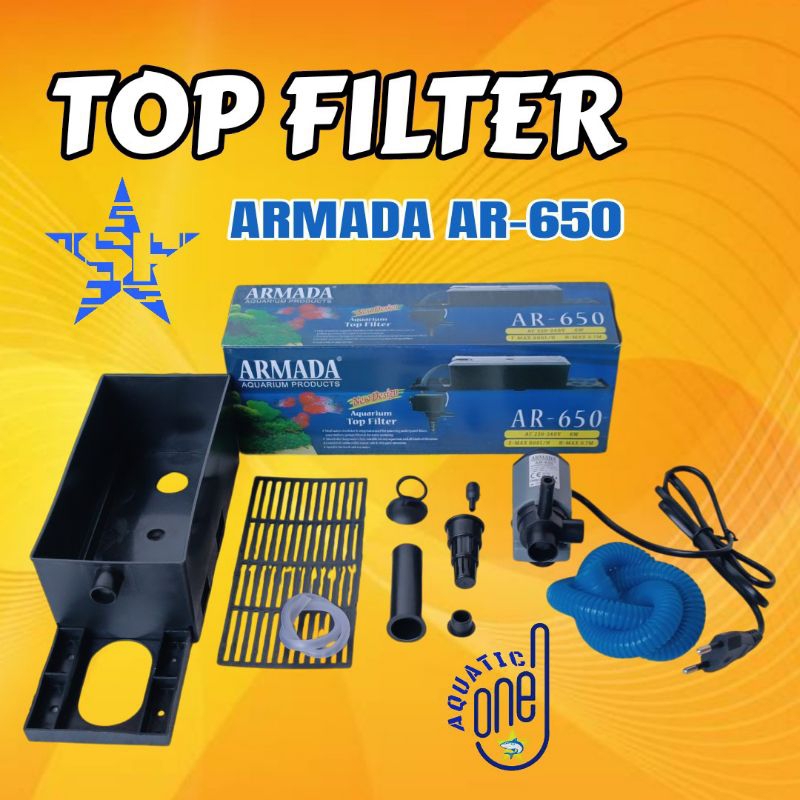 Jual ARMADA AR-650 K BIRU : top filter box tinggal pakai komplit ...