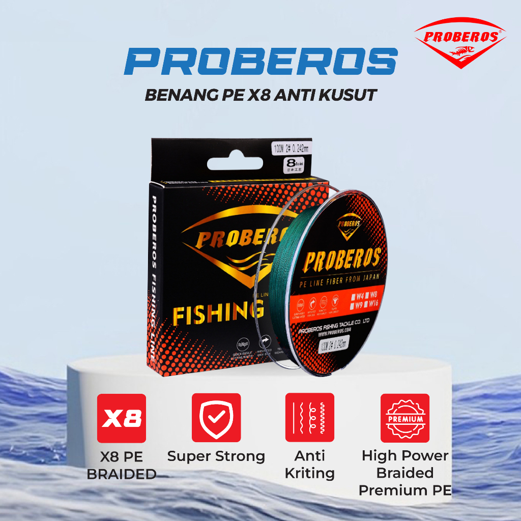 Jual PROBEROS Senar Pancing SP006 Senar PE 40LB-120LB 100M Super Kuat ...