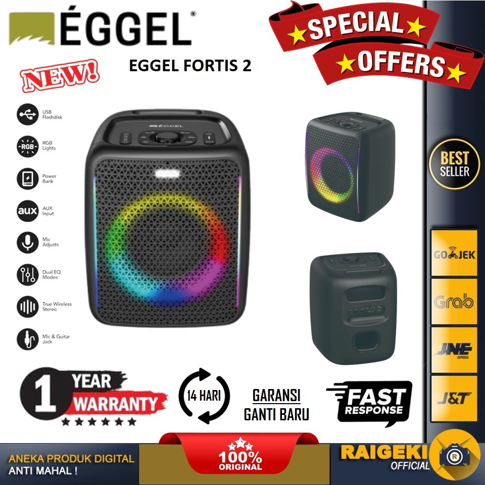 Jual Eggel Fortis 2 Portable Party Speaker with RGB Lights | Shopee ...