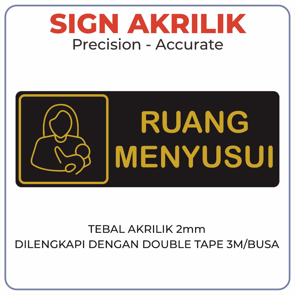 Jual RUANG MENYUSUI AKRILIK/PAPAN ACRYLIC/SIGN BOARD ACRYLIC/LABEL ...