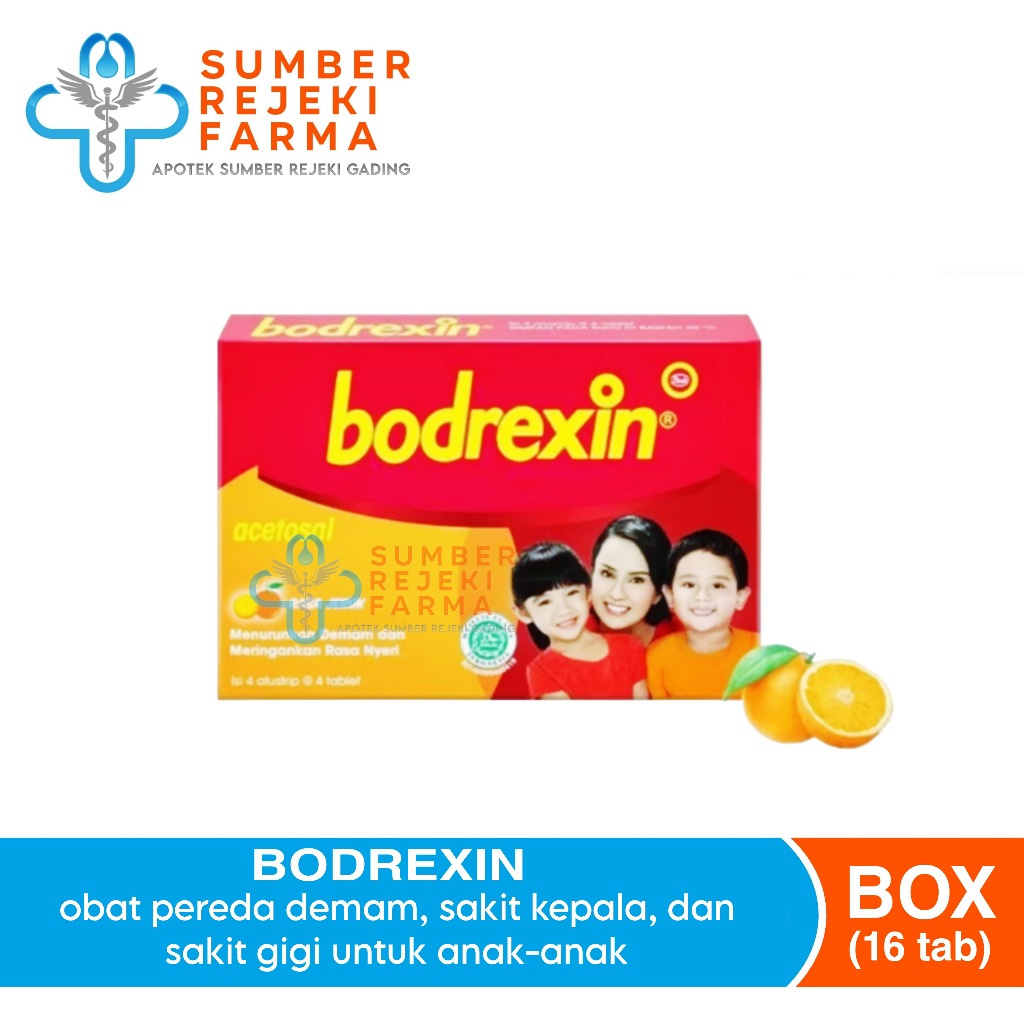 Jual Bodrexin Acetosal Box Isi 16 Tablet Hisap Rasa Jeruk untuk Demam ...