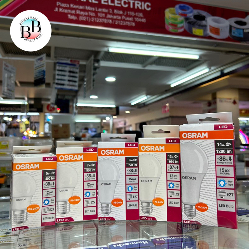 Jual Lampu Bohlam LED Osram 5 / 7 / 9 / 12 / 14 Watt (Cahaya Putih ...
