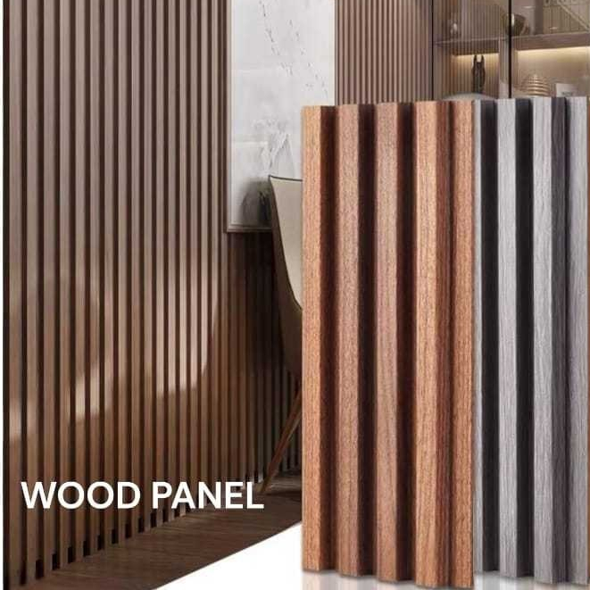 Jual [2.9METER x 16 CM] Wood Panel WPC / Wall Panel PVC / Kisi Kisi Kayu / Dinding Motif Kayu 3D ...