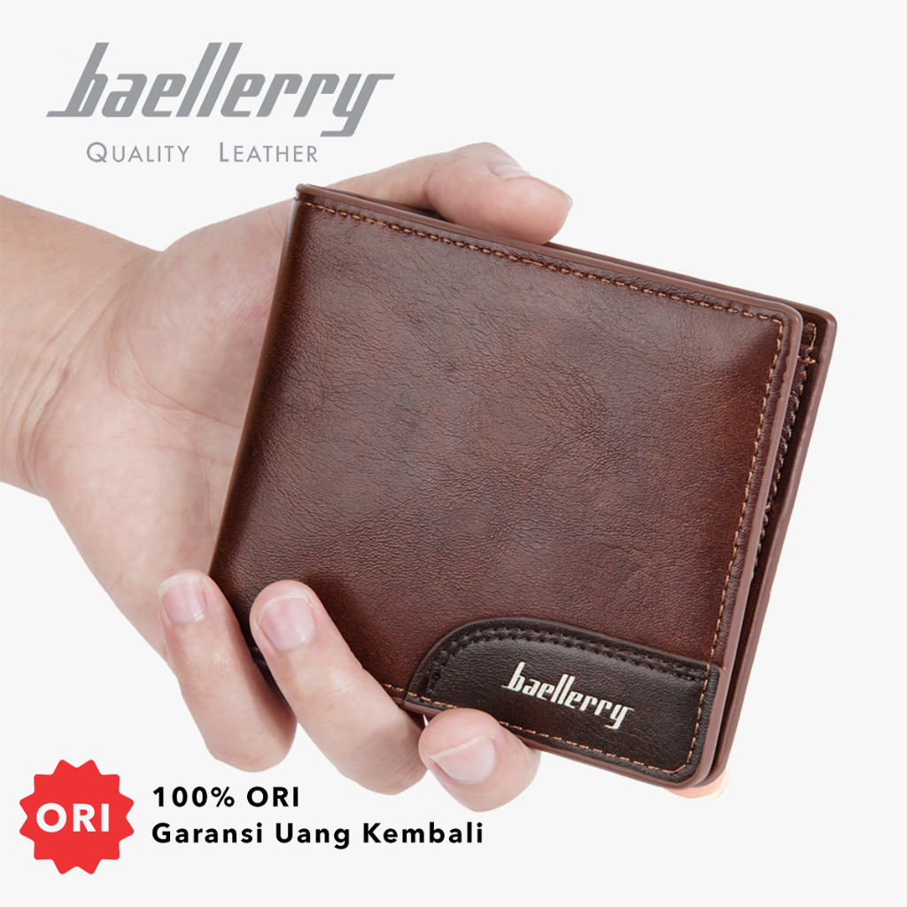 Jual BAELLERRY D2405 Dompet Pria Lipat Bahan Kulit PU Leather Premium ...
