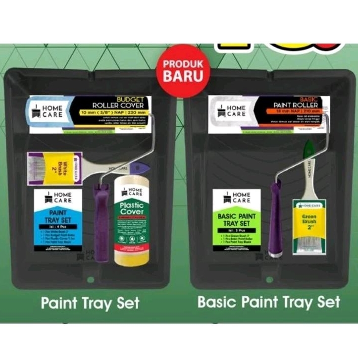 Jual PAKET KUAS ROL BAK CAT TEMBOK HOMECARE PAINT TRAY SET | Shopee ...
