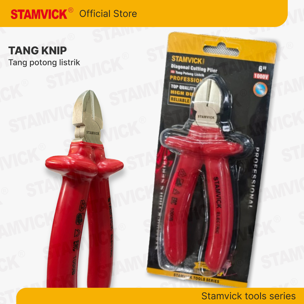 Jual Tang Knip Listrik 6inch 1000V Stamvick - Merah / Tang Dengan ...