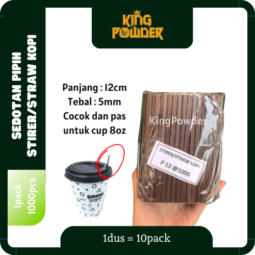 Jual Sedotan Kopi Pipih | Stirer / Straw Kopi | Sedotan Pipih 12cm ...