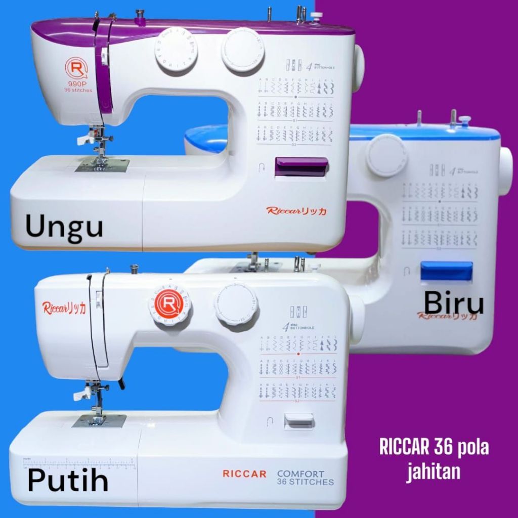 Jual mesin jahit riccar 990P dan 987p comport - comport mesin jahit 36 ...