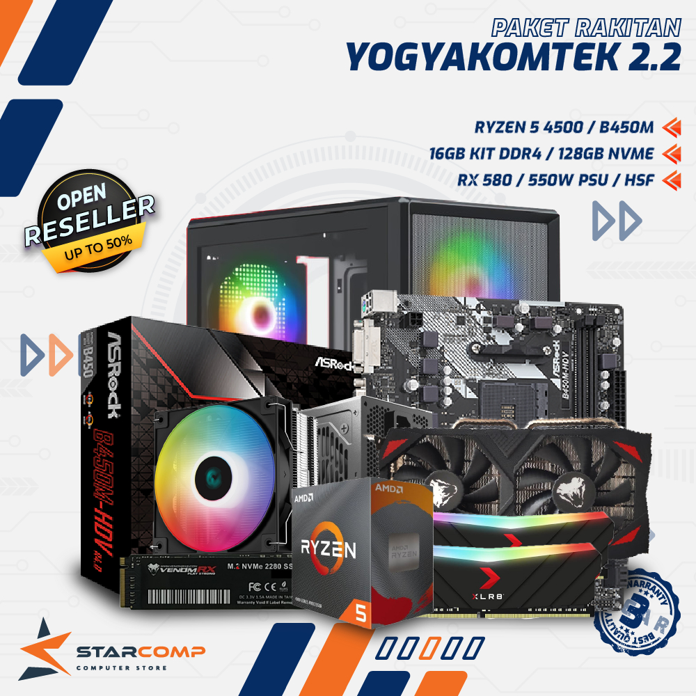 Jual PC RAKITAN RYZEN 5 4500 B450M 16GB RAM 128GB NVME RX 580 | Shopee ...