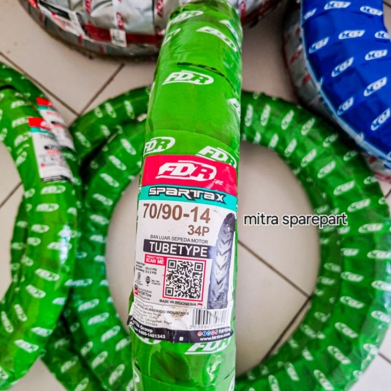 Jual BAN LUAR-FDR- [TUBETYPE]- 70/90-14 /SPARTAX- BAN DEPAN MOTOR MATIC ...