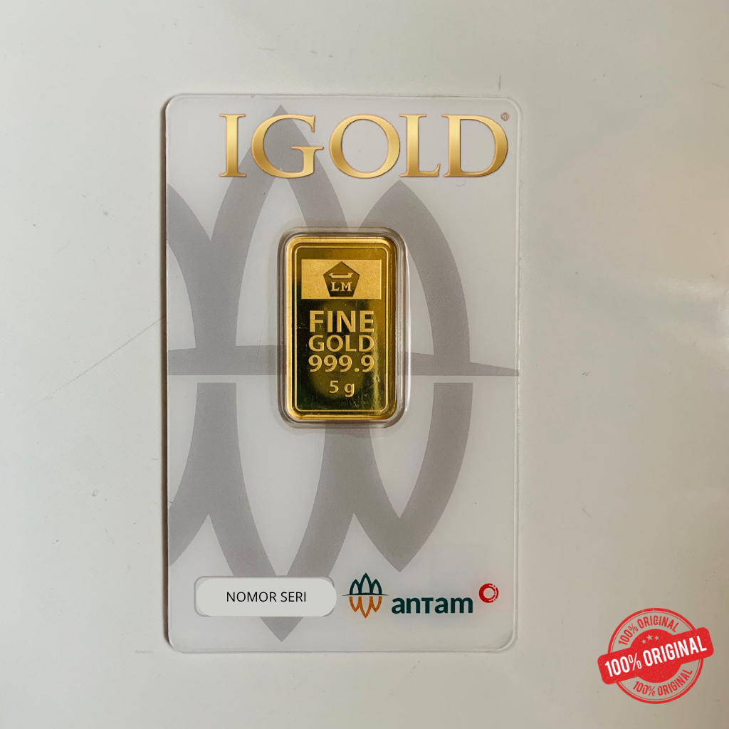 Jual LOGAM MULIA EMAS BATANGAN LM ANTAM - 5 GRAM | Shopee Indonesia