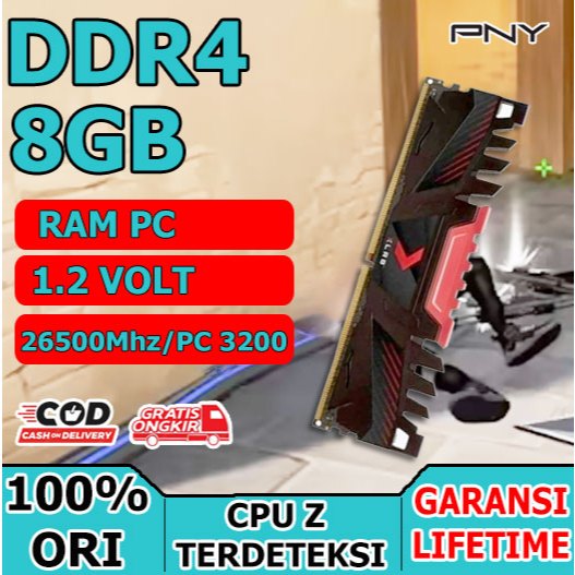 Jual RAM MEMORY PC DDR4 8GB PC26500 3200MHz 1.2VOLT GAMING HYPER ...