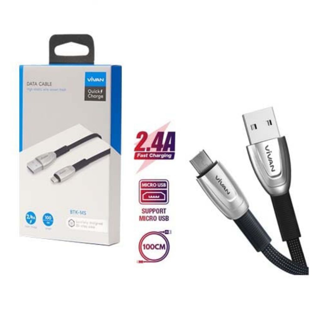 Jual Kabel Data Micro Vivan BTK micro,type C ,iphone(Bahan Zinc Alloy ...