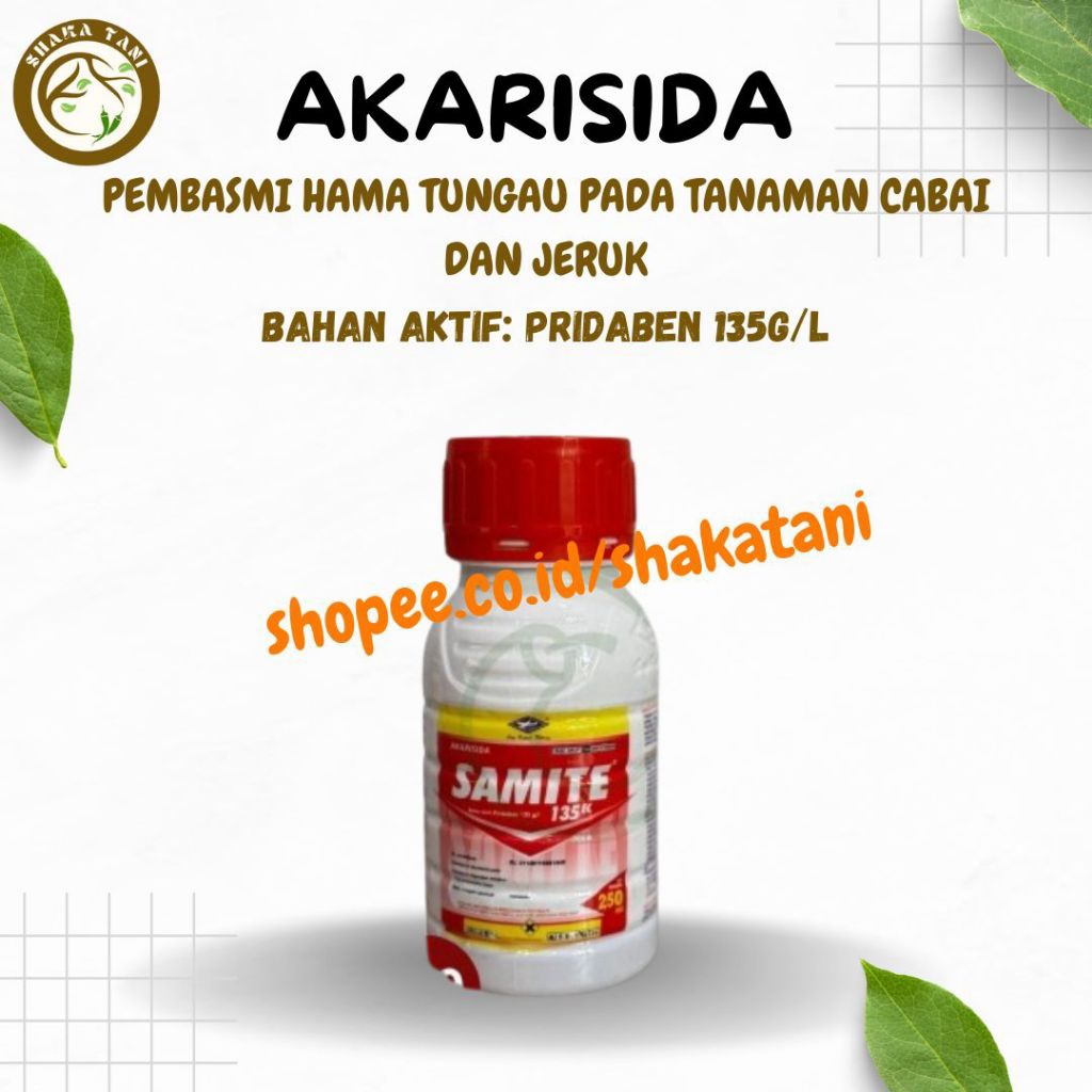 Jual INSEKTISIDA/AKARISIDA SAMITE BAHAN AKTIF PIRIDABEN 135EC | Shopee ...