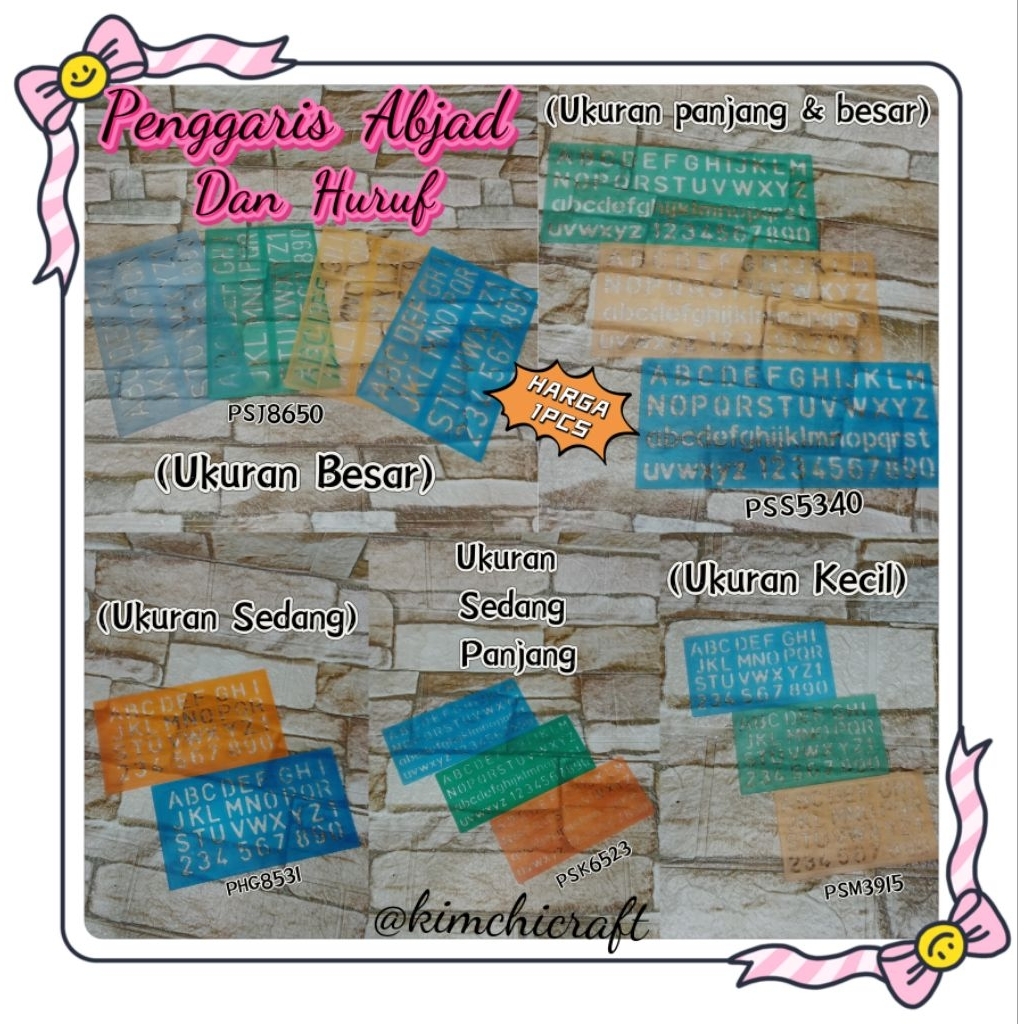 Jual PENGGARIS ANGKA / PENGGARIS ABJAD / PERALATAN ANAK SEKOLAH ...