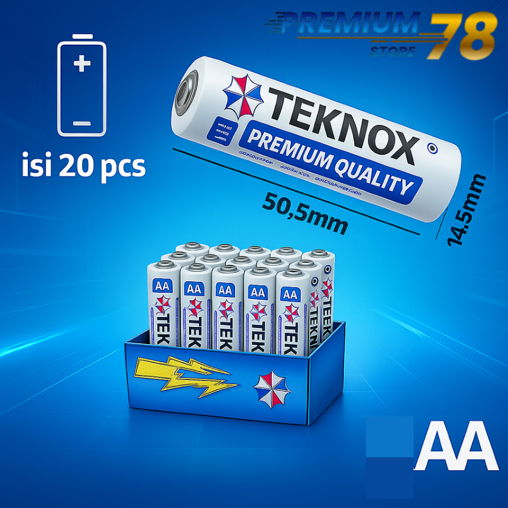 Jual ( 20 PCS ) Baterai TEKNOX Premium Quality AA / A2 + AAA / A3 ...