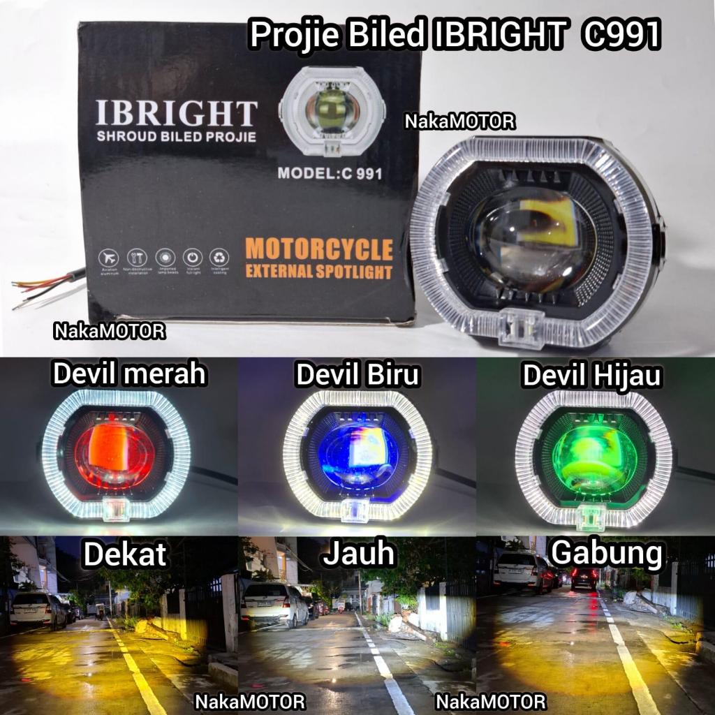 Jual IBRIGHT Lampu Projie Biled Cut Off 3 Inc C991 Body Black | Shopee Indonesia