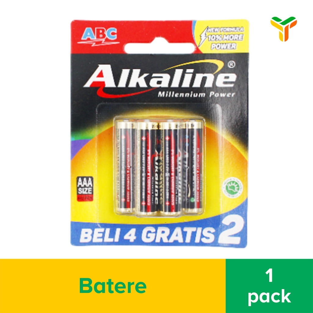 Jual Abc Alk Alkaline Millenium Power Lr 3AAA Isi 4S | Shopee Indonesia