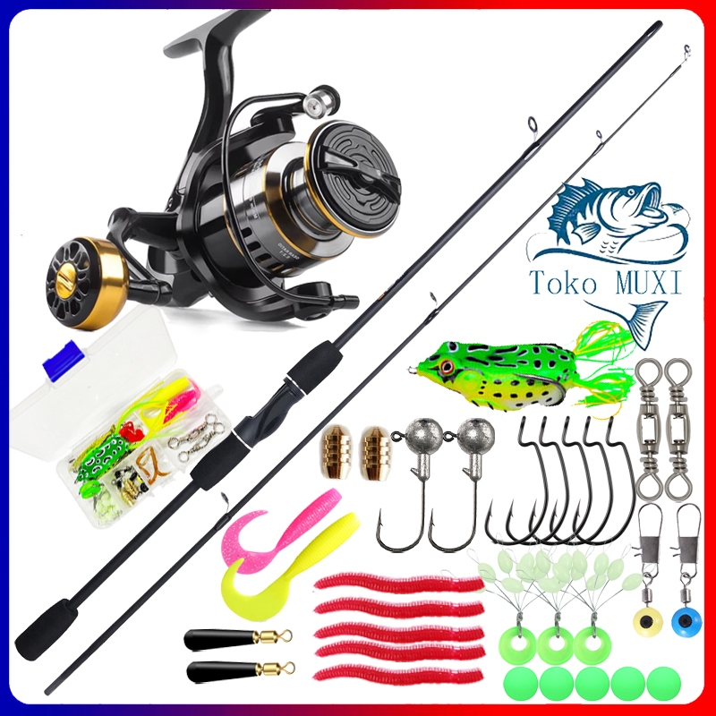 Jual MUXI Joran Pancing Set 1.6M-2.7M EVA Handle Joran Bc Carbon oran ...