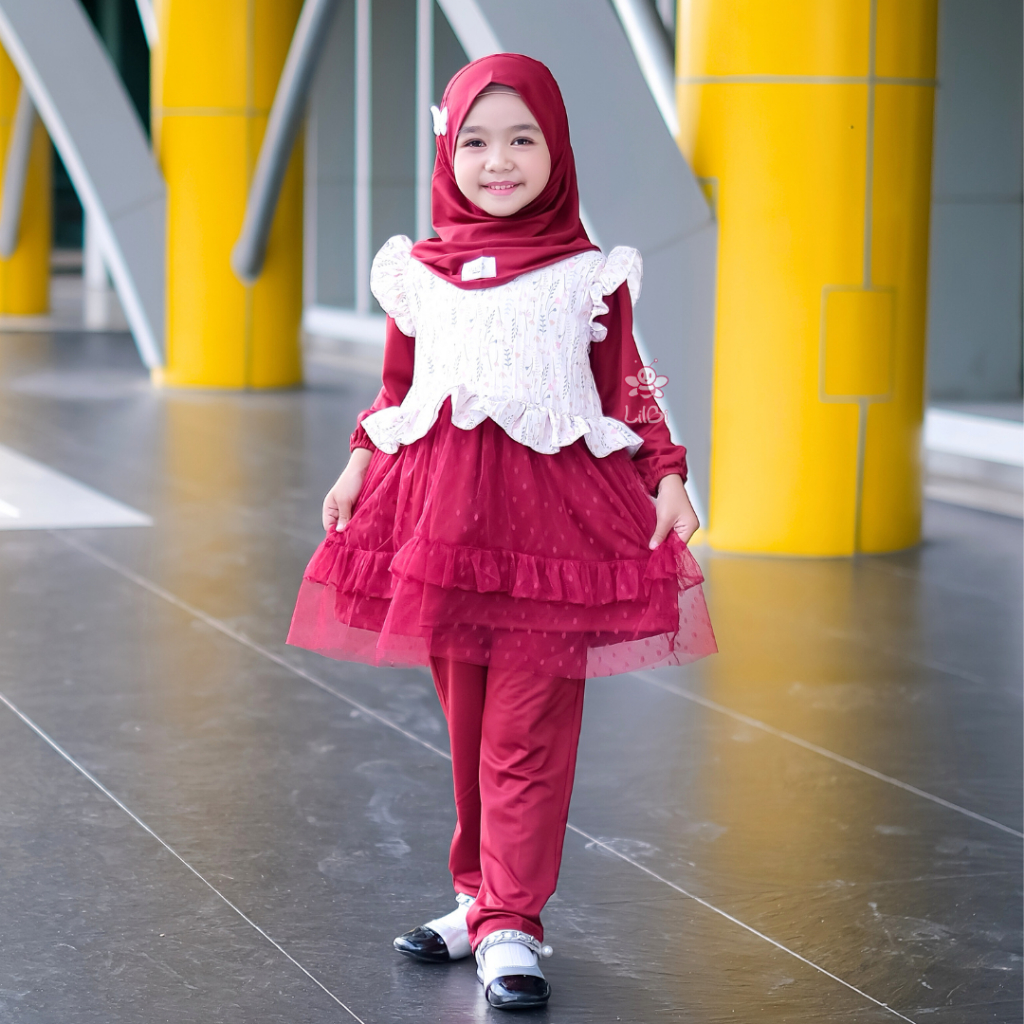 Jual Inara One Set By Lilbi - Little Bee Boutique - Set Muslim Anak ...