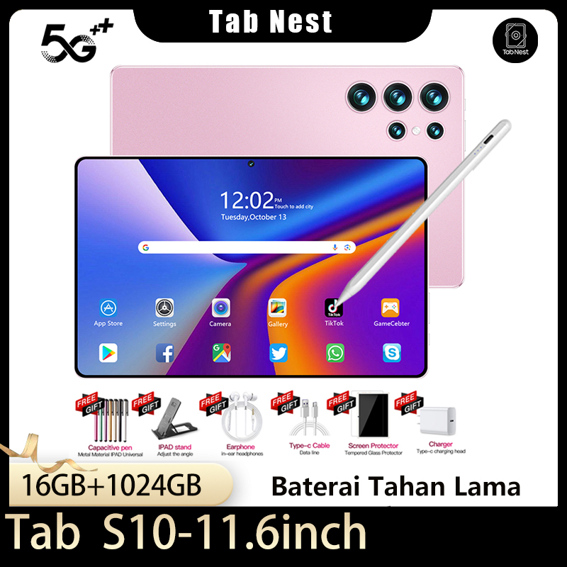 Jual Tablet Android 11.6 Inch 5G Dual SIM, RAM 16GB 1024GB Memori ...