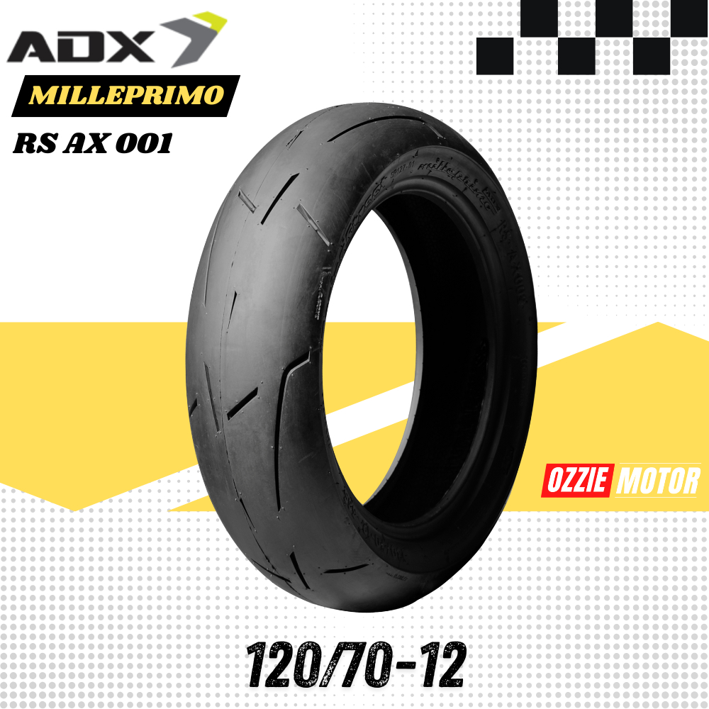Jual Ban ADX Milleprimo 120/70-12 Tubeless Ban racing vespa matic ring ...