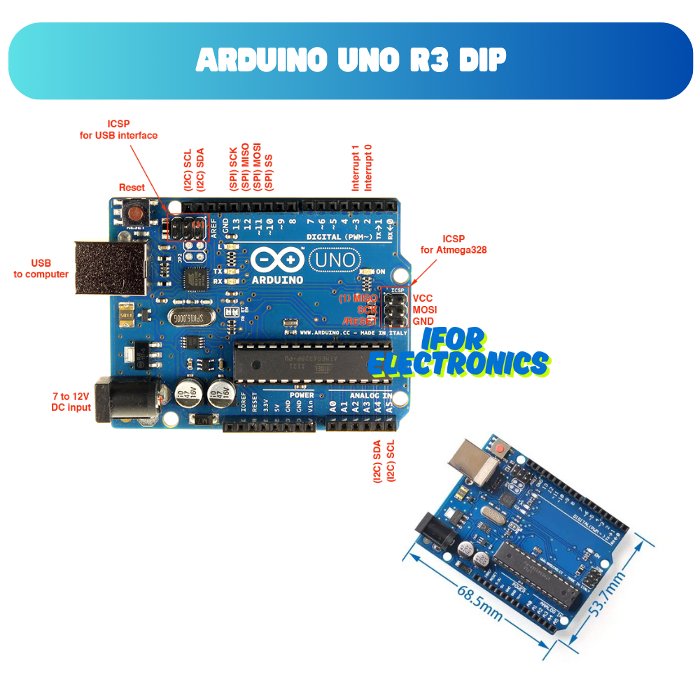 Jual Arduino Uno R3 Atmega328p Atmega16u2 Development Board Compatible With Usb Cable For Uno R3