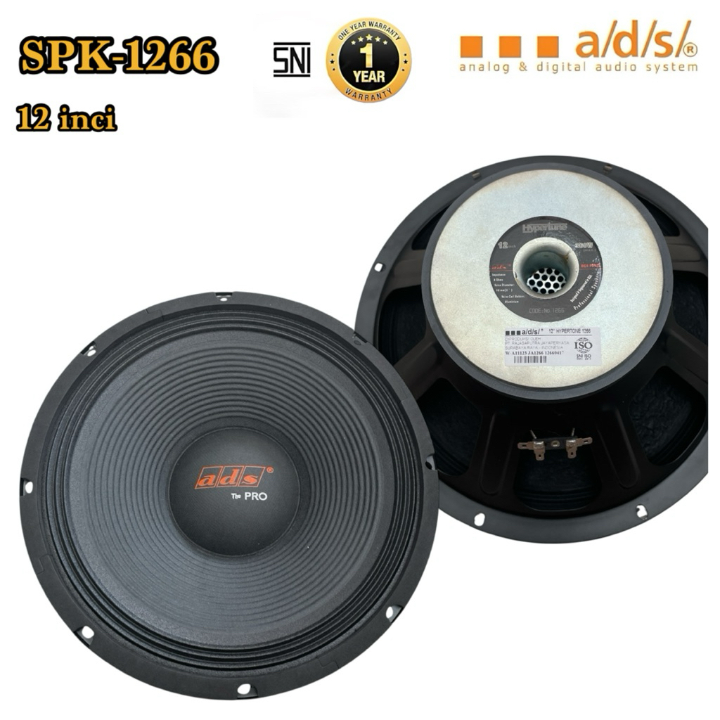 Jual Speaker ADS 1266 Hyper tune komponen speaker full range 12 inch ...