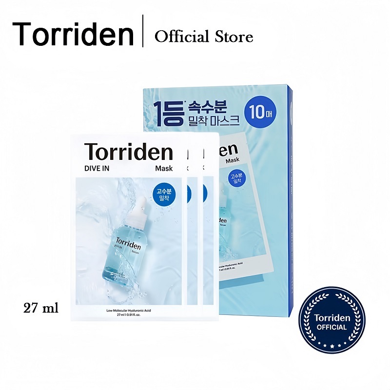 Jual Torriden DIVE IN Mask Low Molecular Hyaluronic Acid - 10pcs/27ml | Shopee Indonesia