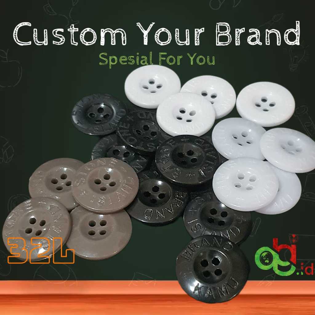 Jual Kancing PDL PDH Custom Nama Brand Merek Seragam Dinas Jas ...