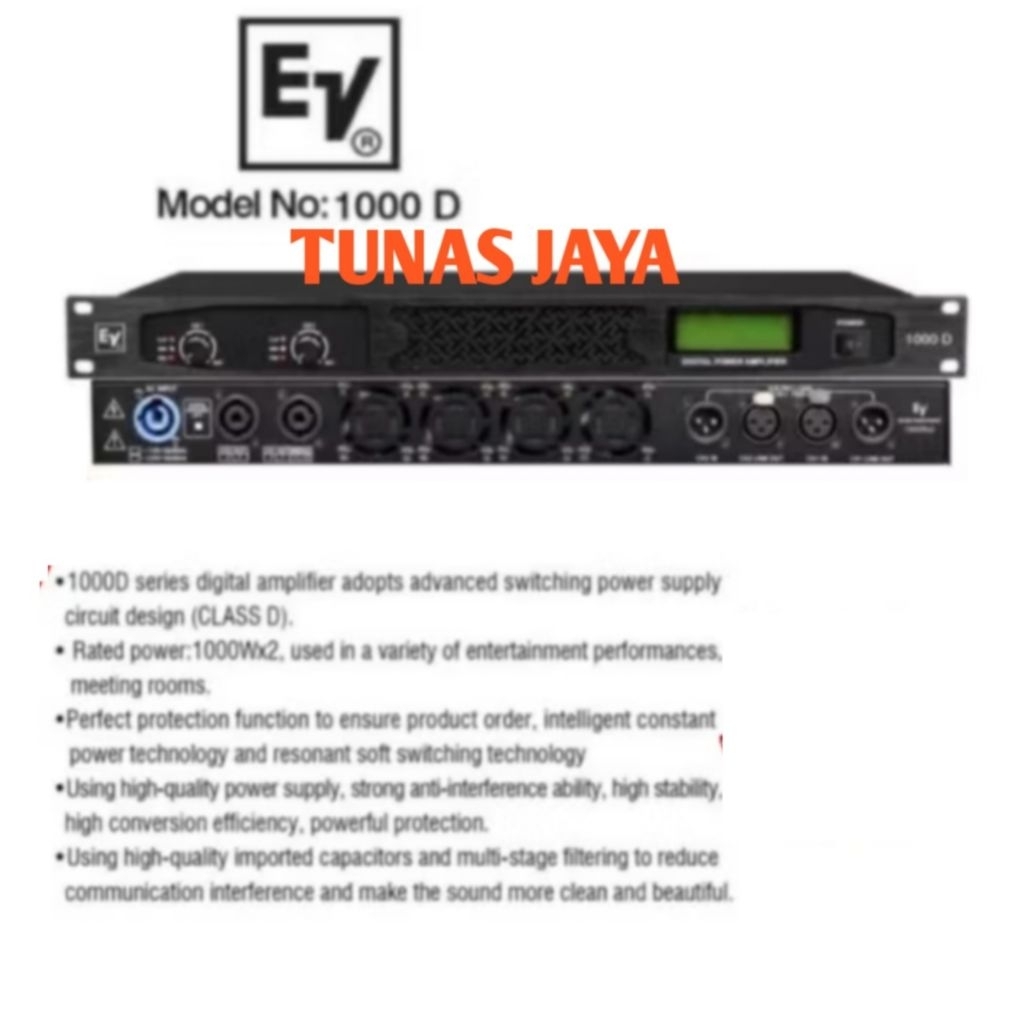 Jual Power Electro Voice 1000 D Original Amplifier ElectroVoice 1000D Ev1000D | Shopee Indonesia