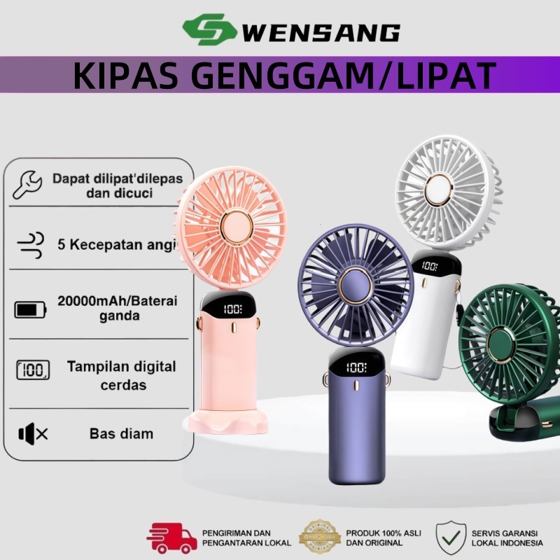 Jual COD Kipas Lipat Mini Portable USB 5 Kecepatan Angin Kipas Genggam ...
