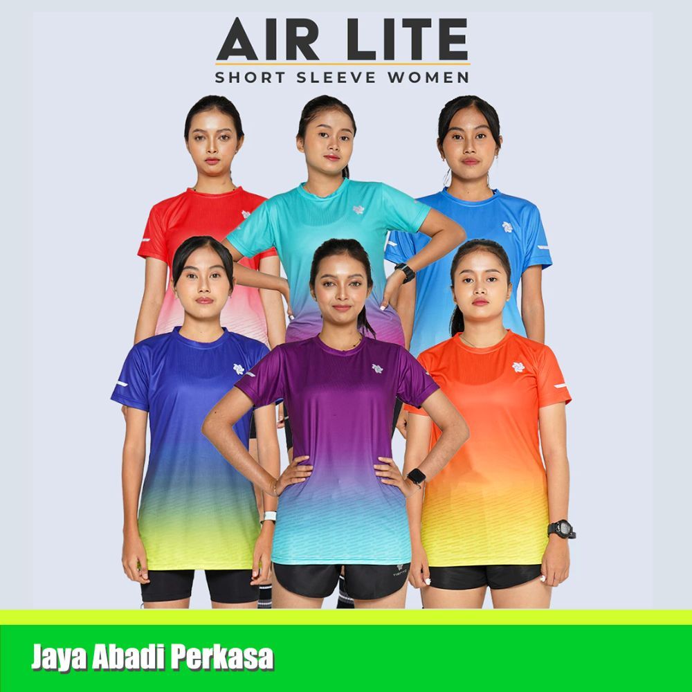 Jual Baju Lari Bahan Ringan Jersey Running Anti UV Wanita Dry Fit ...
