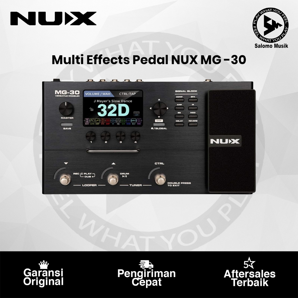 Jual Multi Efek Gitar Nux MG30 / MG 30 Original Modelling Processor ...